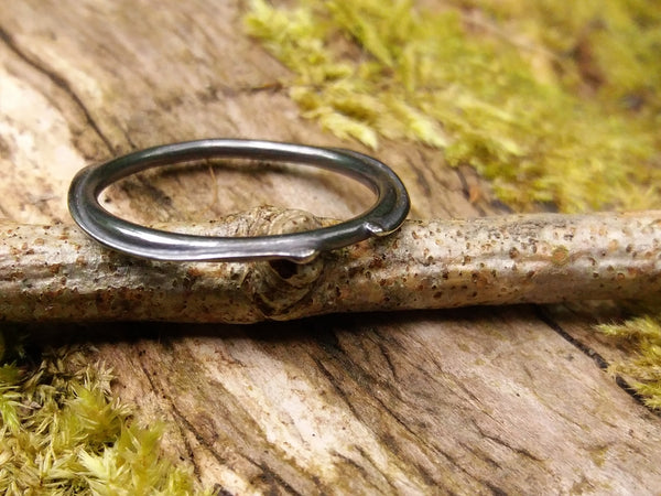 Moonstone and Wound Tiny Silver Stacking Rings – Roche Designs