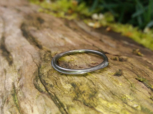 Peridot and Wound Tiny Silver Stacking Rings – Roche Designs